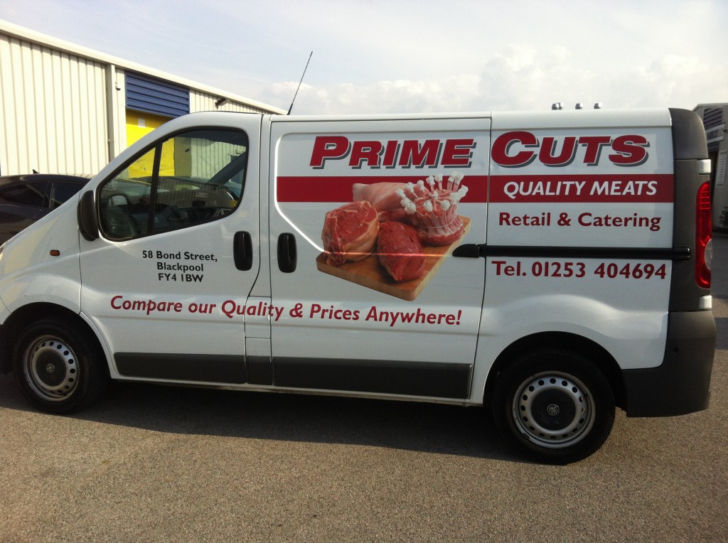Van graphics and full colour prints for Prime Cuts Butchers – Fylde ...