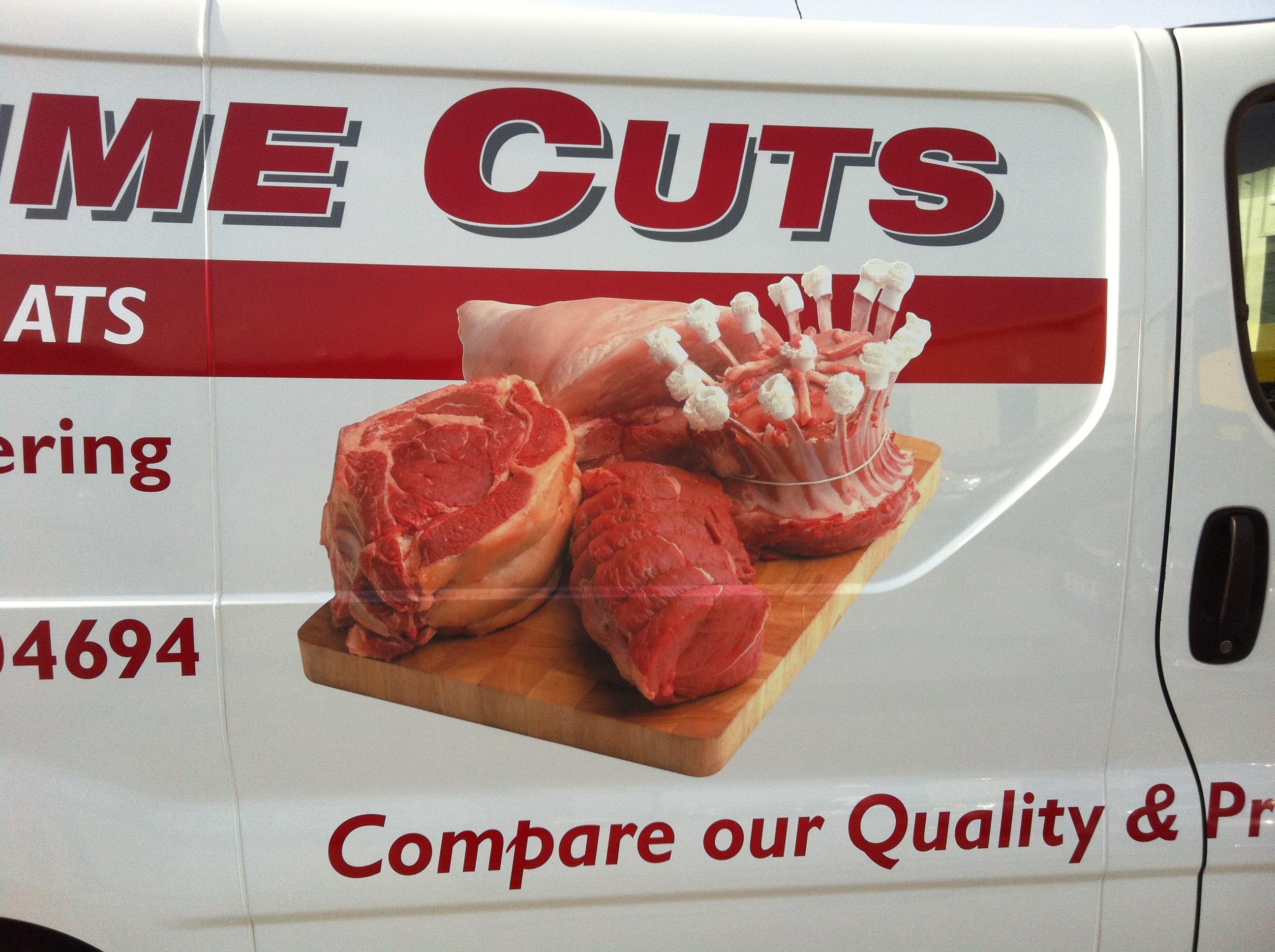 Van graphics and full colour prints for Prime Cuts Butchers – Fylde ...