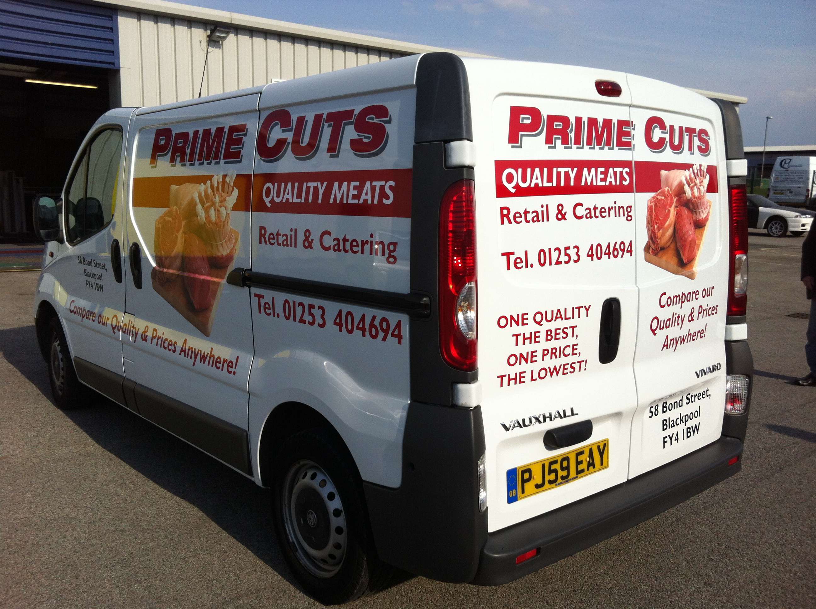 Van graphics and full colour prints for Prime Cuts Butchers – Fylde ...